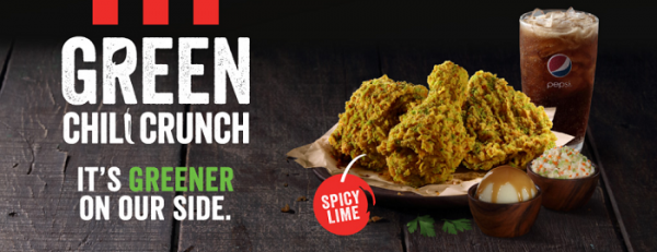 KFC Green Chili Crunch, Kaya Dengan Rasa & Warna – Saji.my