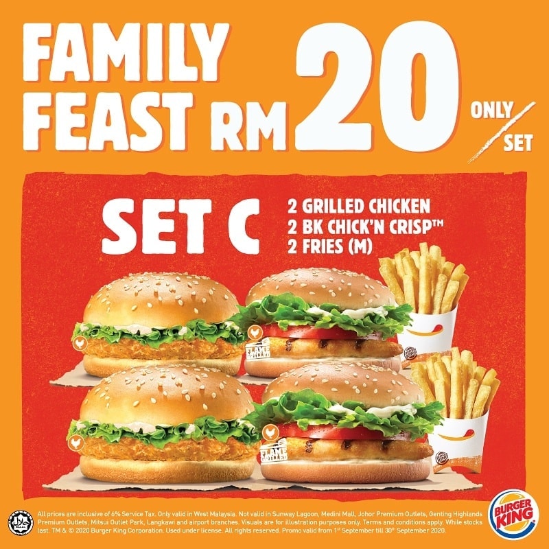 Promosi Burger King : Kupon Set Family Dengan Harga RM20 Sahaja ...