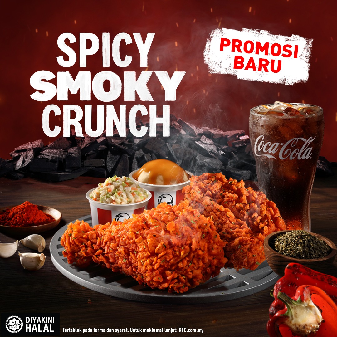 Promosi KFC Nov 2022: New KFC Spicy Smoky Crunch Combo – Saji.my