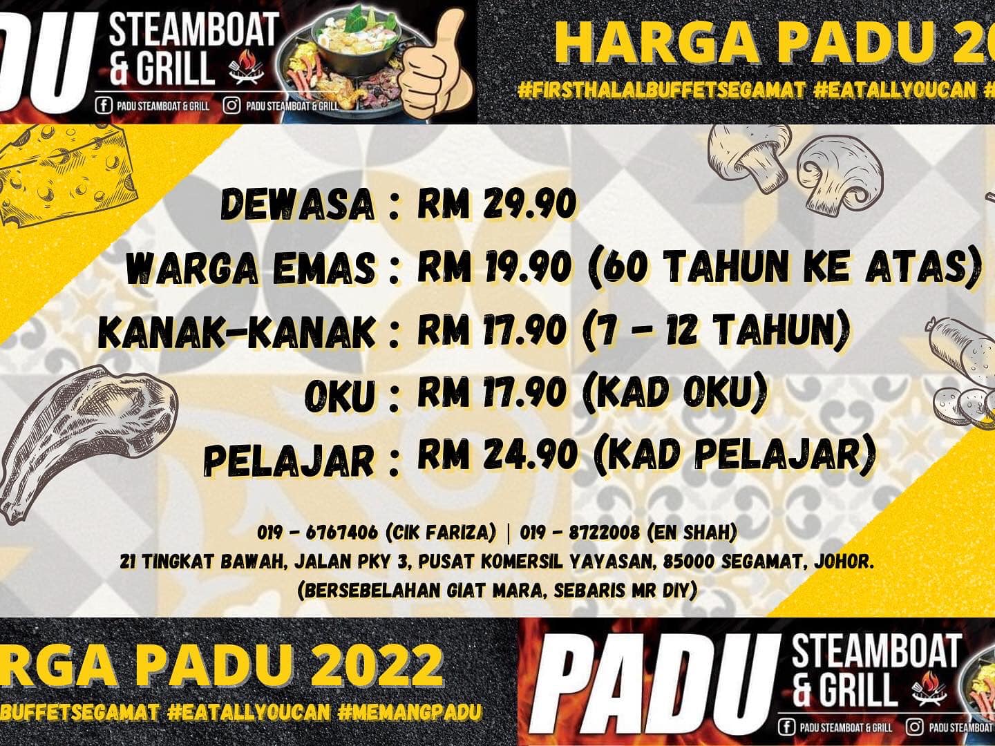 Senarai Pakej Buffet Ramadhan 2022 Johor