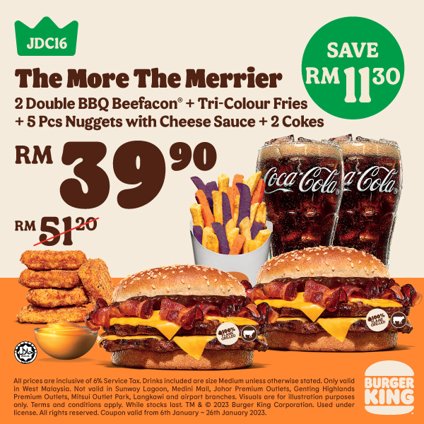 Promosi Burger King Jan 2023: Kupon Digital Burger King Special Untuk ...