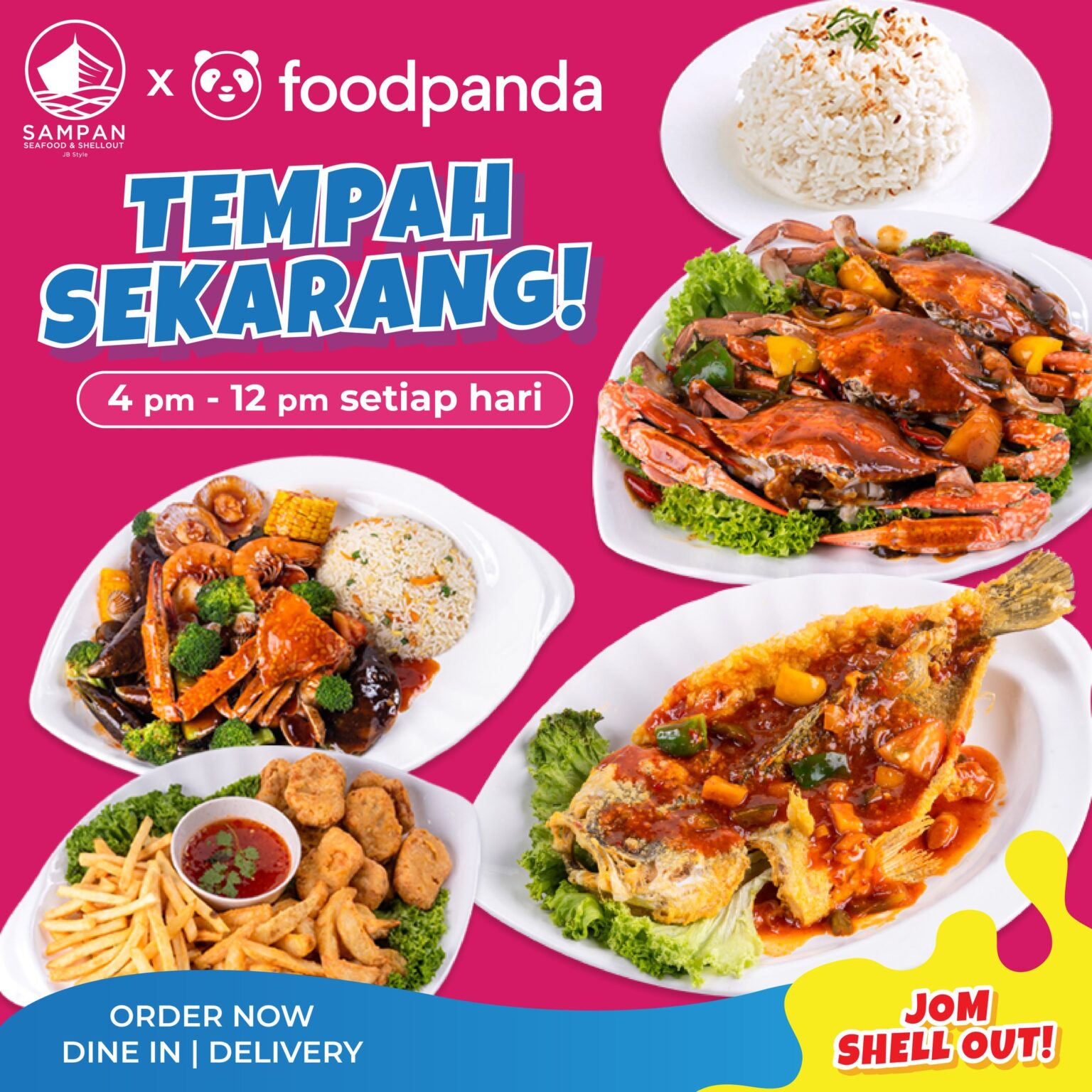 Restoran Sampan Seafood Dan Shellout JB Style, Unik Style – Saji.my