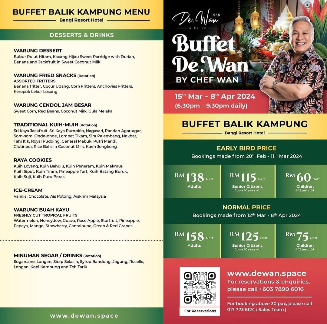 Senarai Buffet Ramadhan 2024 Putrajaya Bangi - Saji.my